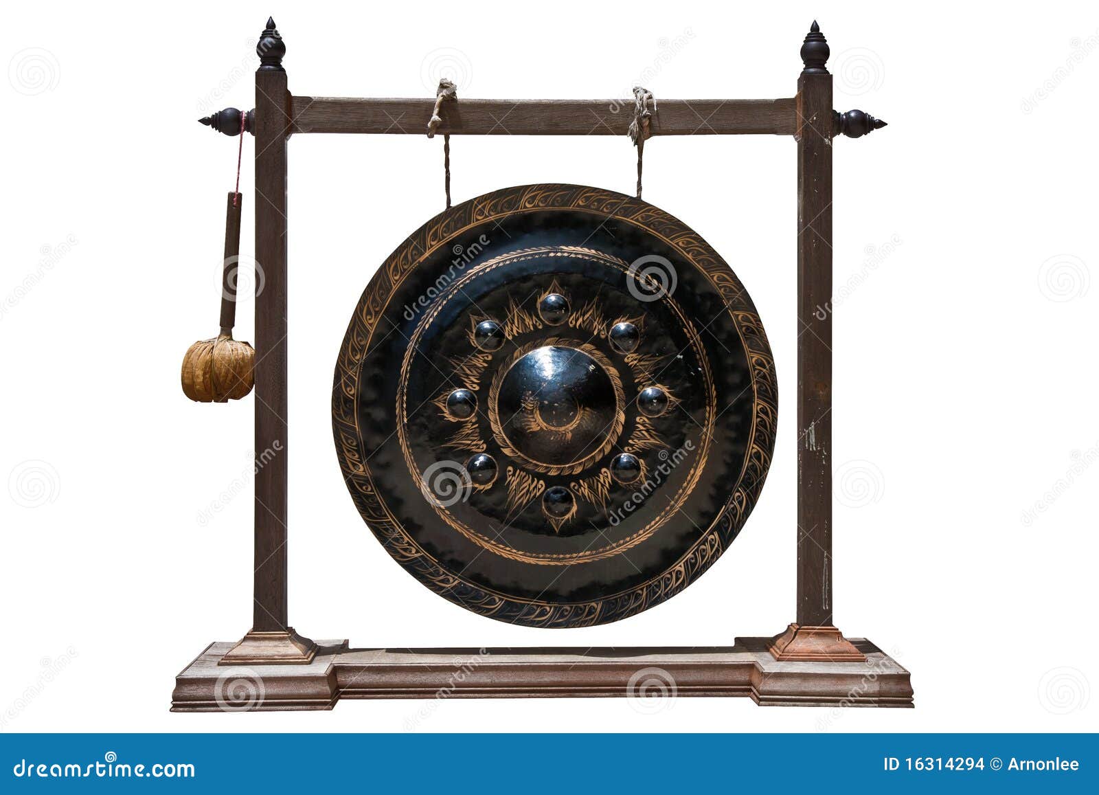Gongo de Lanna foto de stock. Imagem de metal, estilo - 16314294