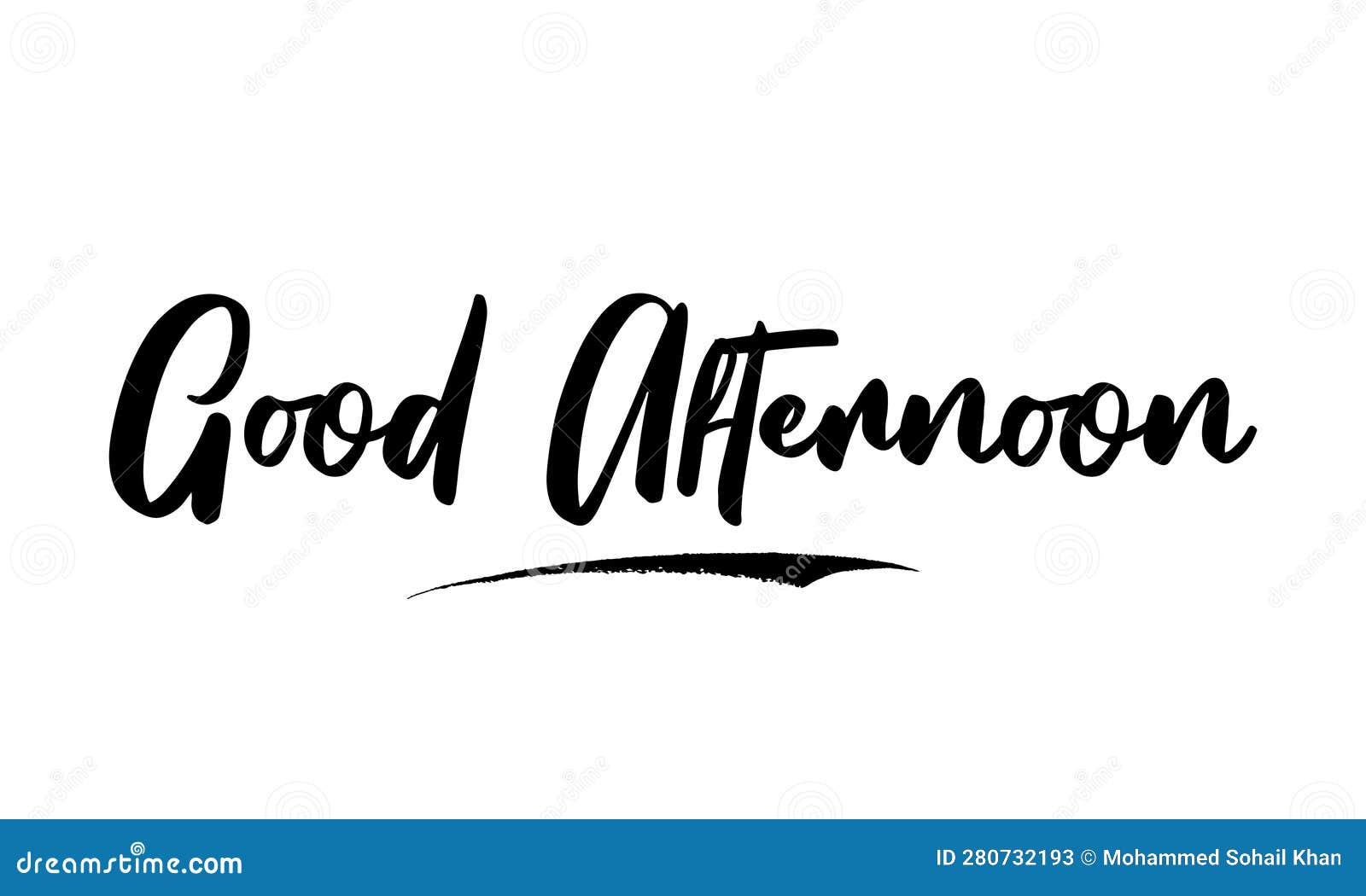 Good Afternoon Elegant Bold Typography Text Lettering Vector Design ...