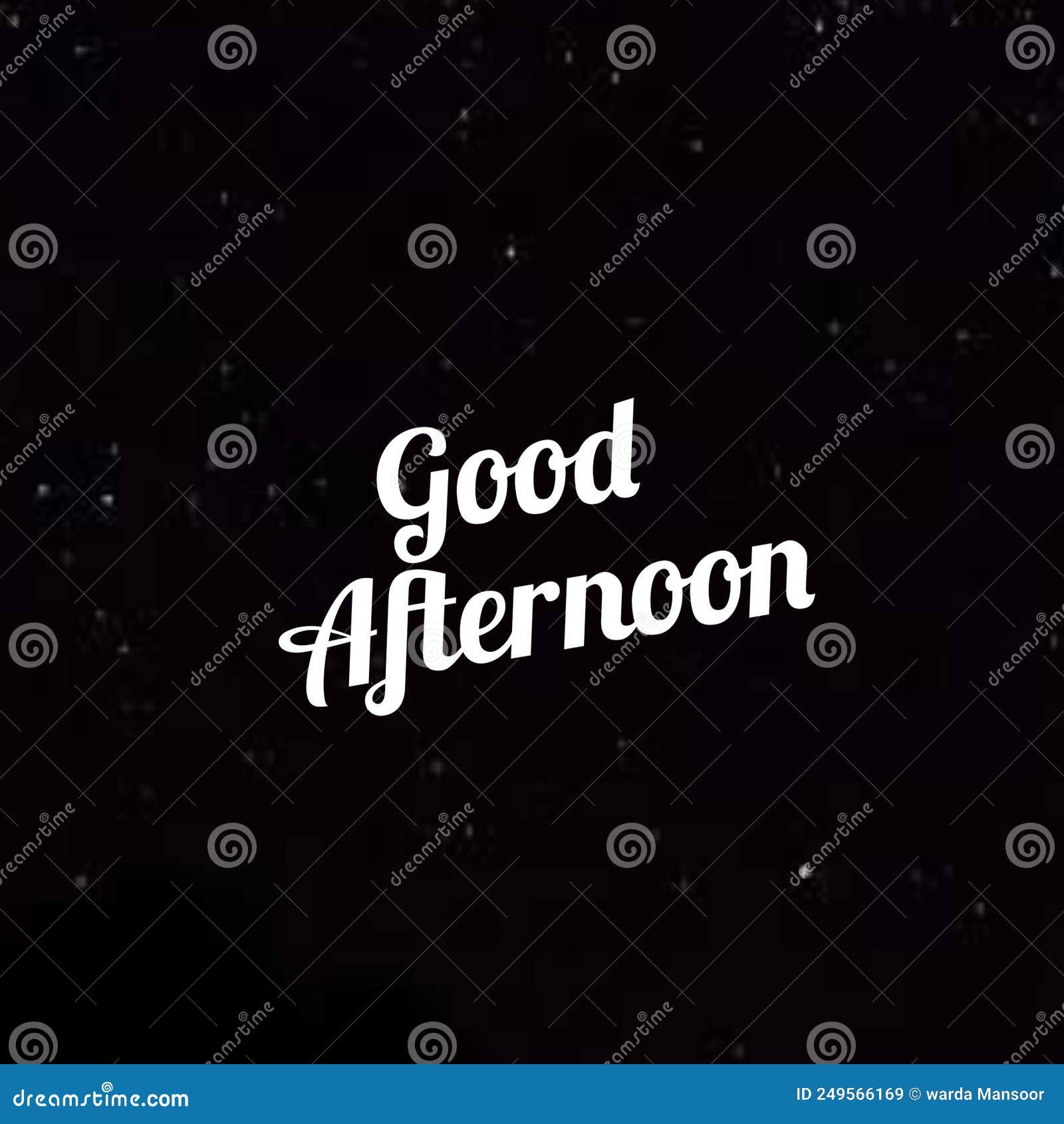 Good Afternoon Postcard , Image with Letters , Words on Black ...