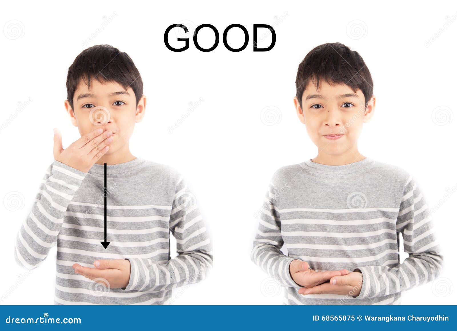 GOOD ASL Sign Language Communication Stock Image - Image of deaf ...