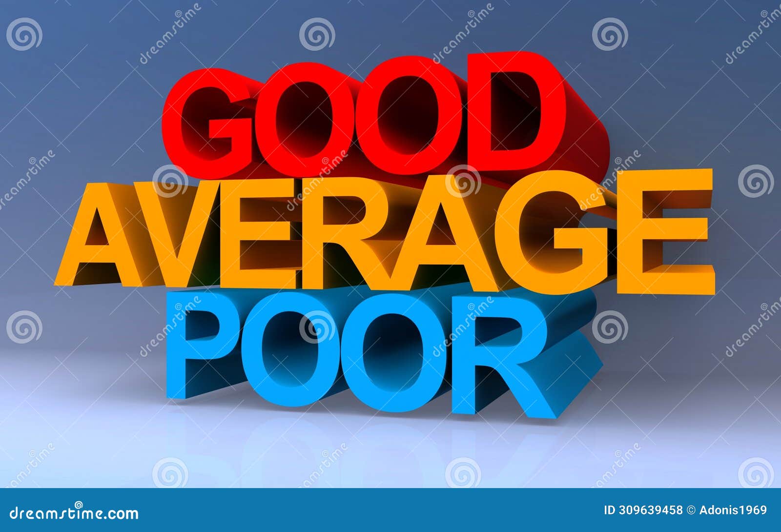 Good average poor on blue stock illustration. Illustration of ...