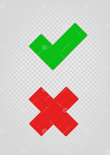 Good and Bad Check Marks Vector Set Stock Vector - Illustration of ...