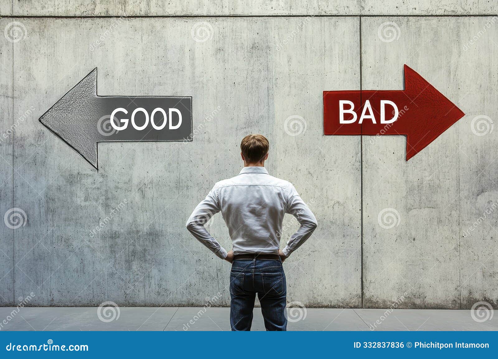 Good or Bad Choice Concept, Business Ethics Stock Illustration ...