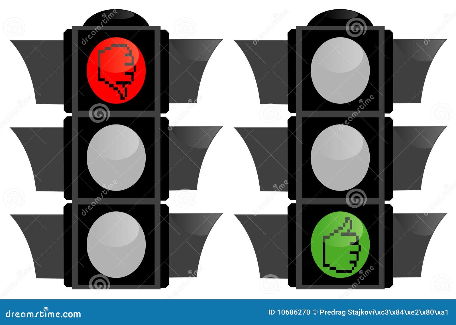 Good and Bad Internet Traffic Sign Stock Vector - Illustration of drive ...