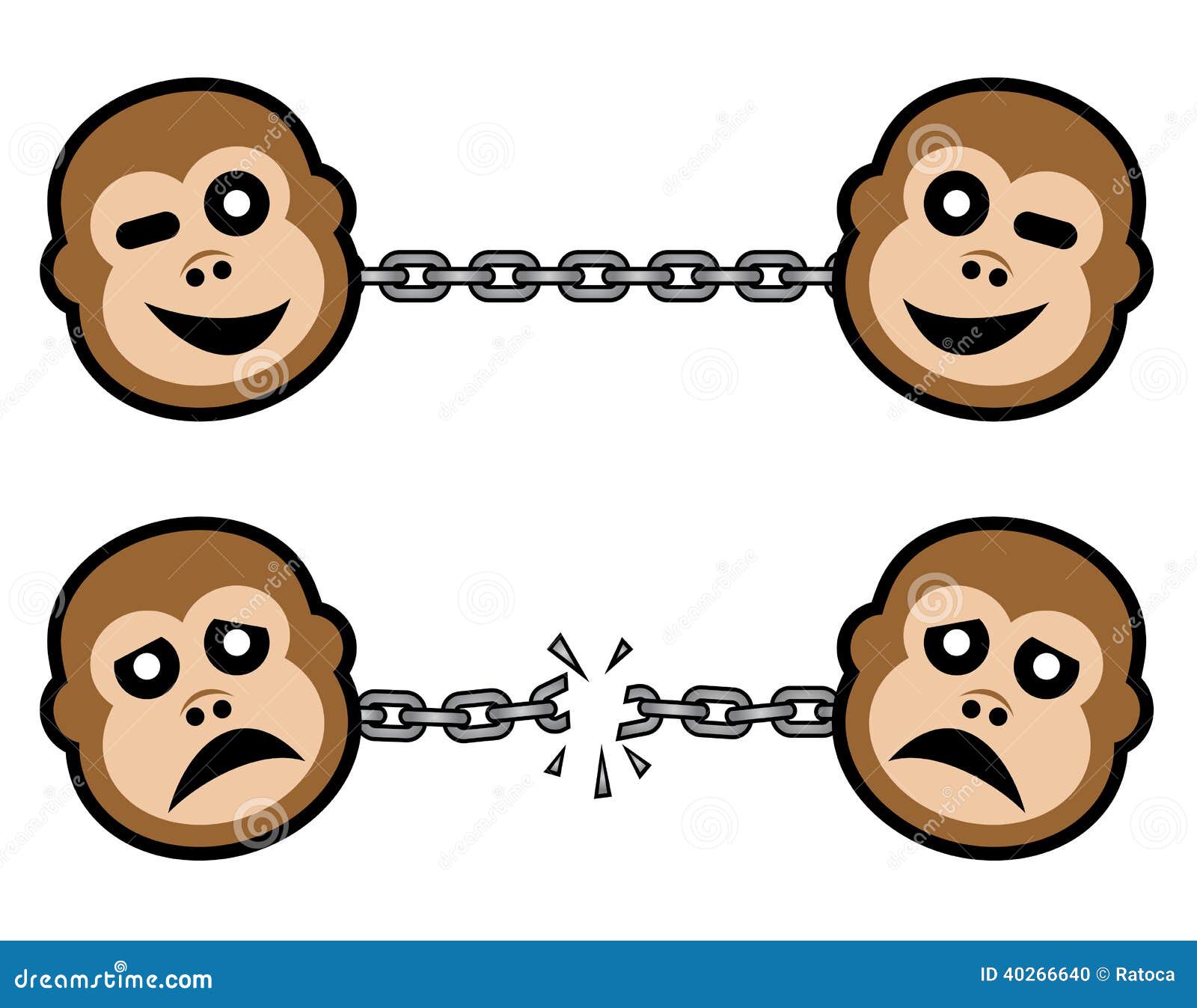 Good and bad monkey stock vector. Illustration of doll - 40266640