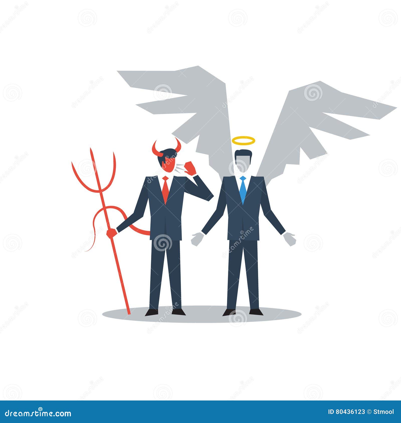 Good and bad person stock vector. Illustration of finance - 80436123