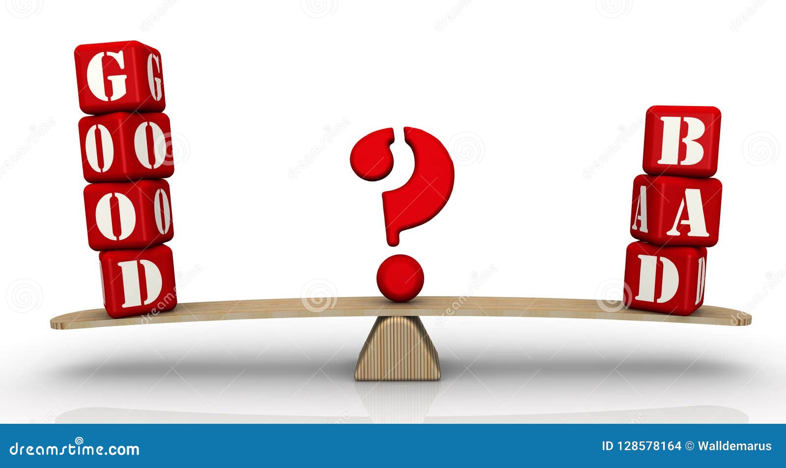 Good or Bad. the Problem of Choice Stock Illustration - Illustration of ...