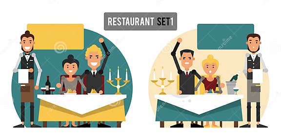 Good and Bad Services in the Restaurant. Stock Vector - Illustration of ...