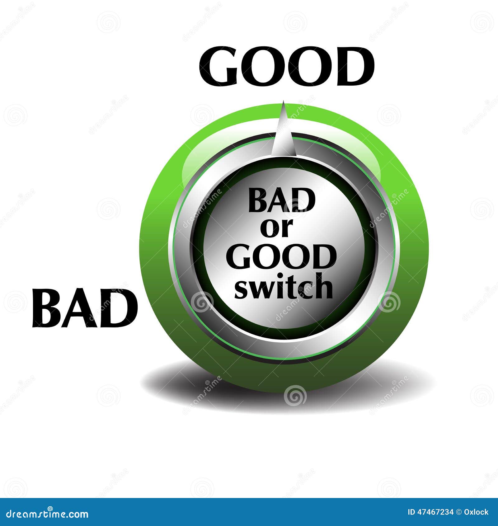 Good or bad switch stock vector. Illustration of negative - 47467234