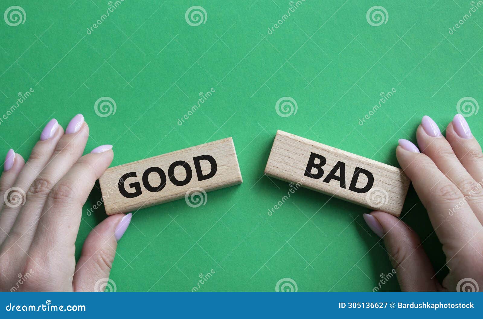 Good Or Bad Symbol Concept Word Good Or Bad On Wooden Blocks