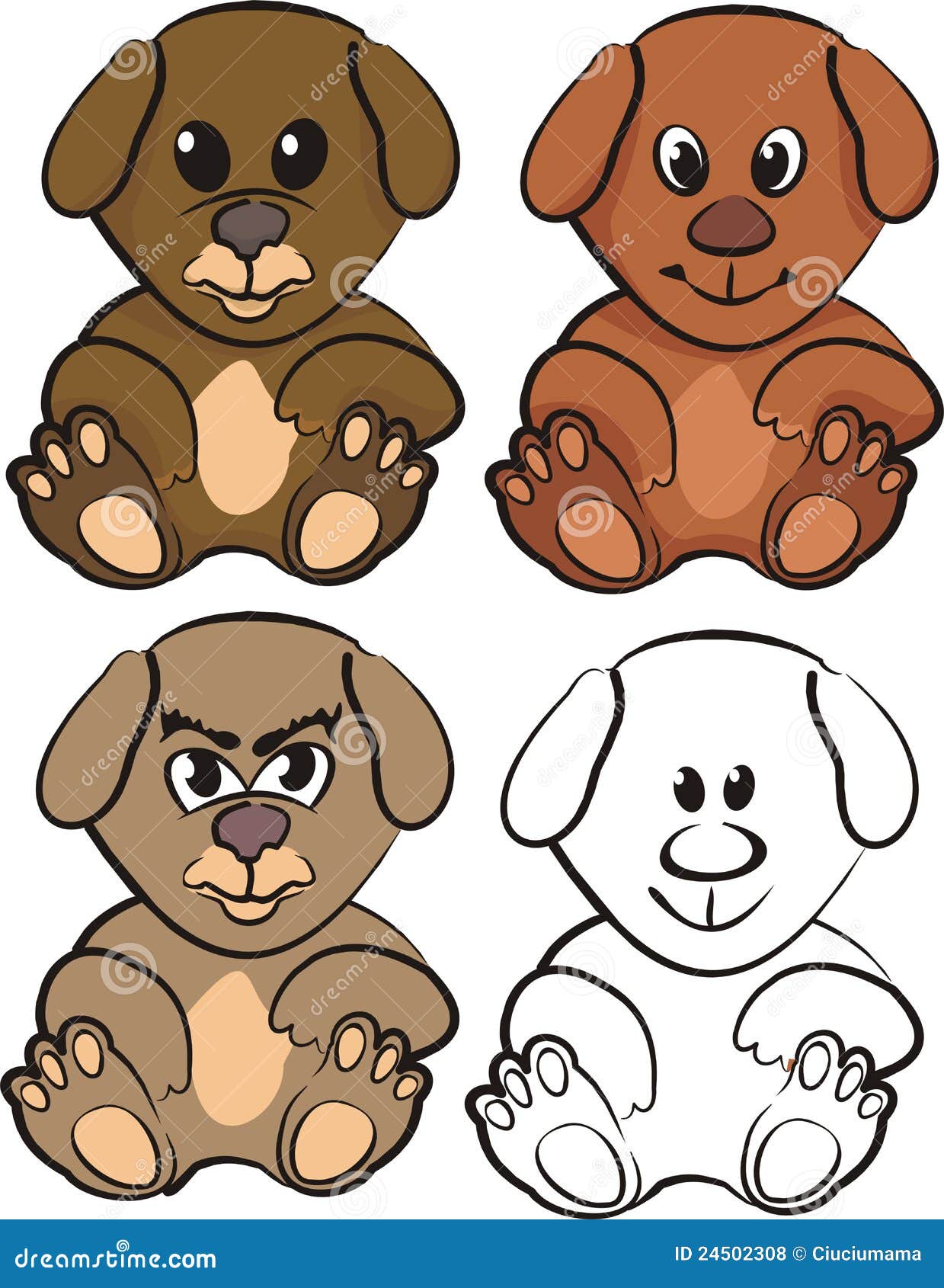 Good And Bad Teddy Bear Vector Illustration | CartoonDealer.com #24502308