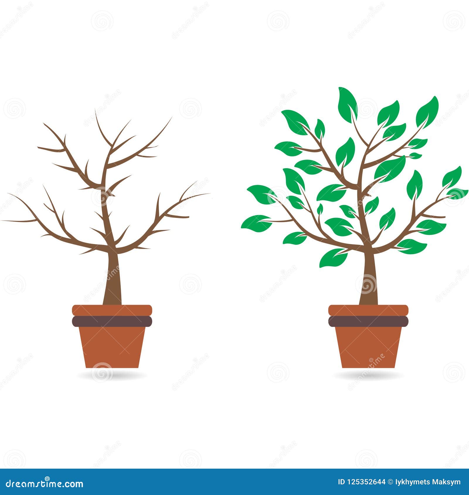 Good and Bad Tree, Vector Illustration Stock Illustration ...