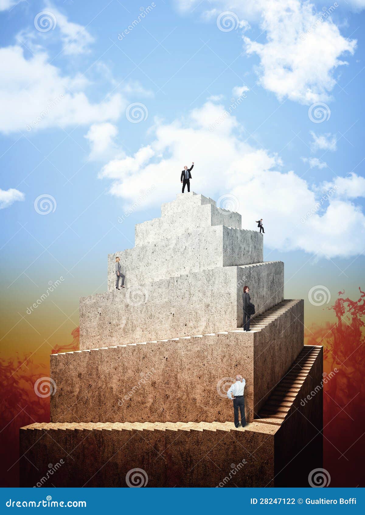 Good and bad way stock illustration. Illustration of stone - 28247122