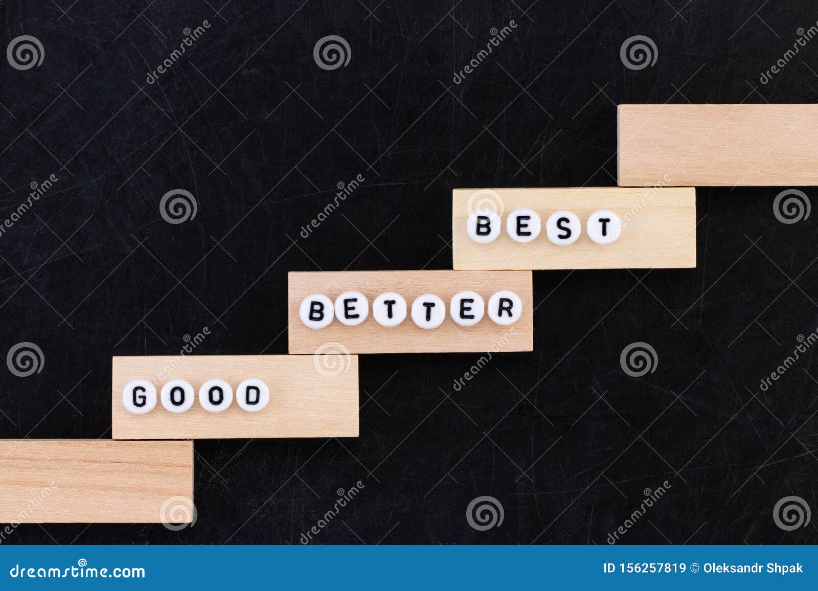 Good - Better - Best. on the Black Bacground Stock Image - Image of ...