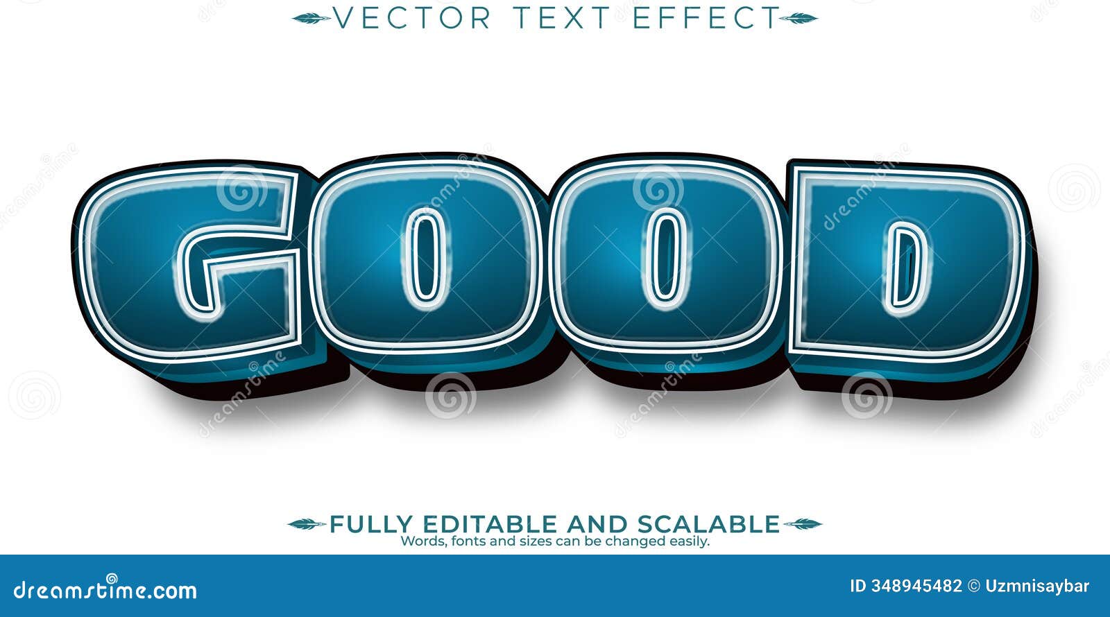 Good Bold Text Effect, Editable Modern Lettering Typography Font Style ...