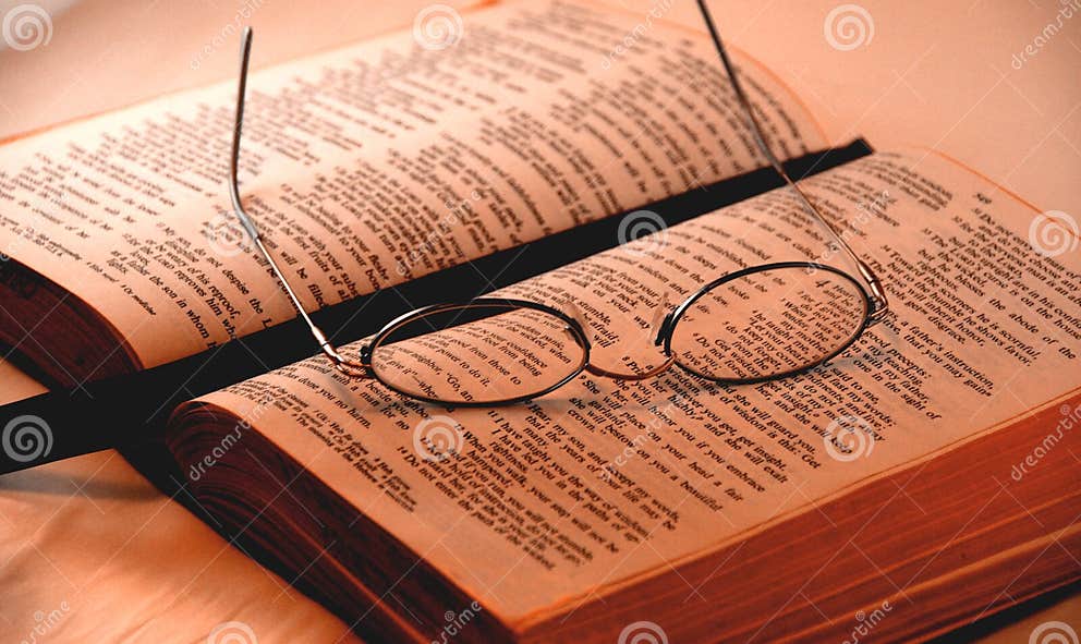 The Good Book stock photo. Image of bible, glasses, reading - 2351744
