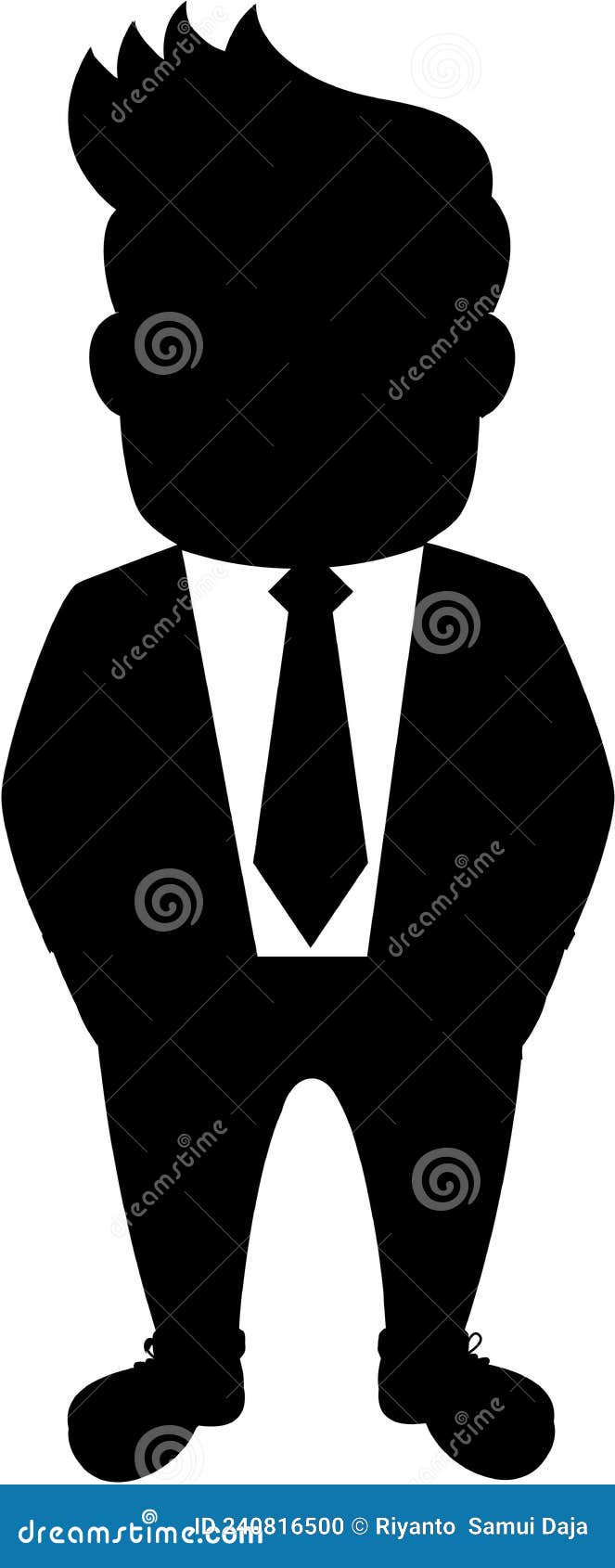 Businessman Of Shadow Of His Long Nose. Lying People Concept. Flat ...