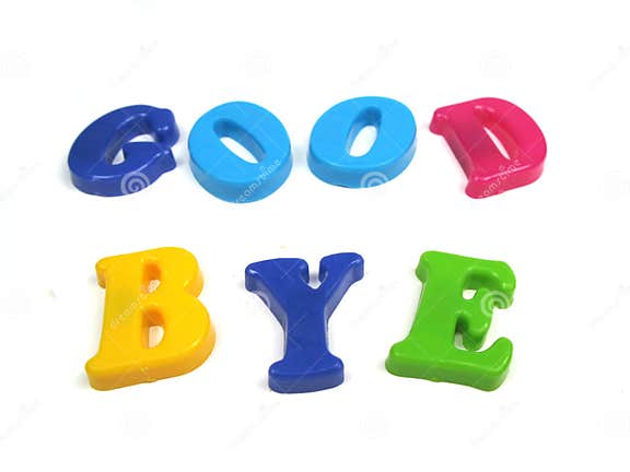 Good-bye stock image. Image of spelling, cheers, colorfull - 6710155