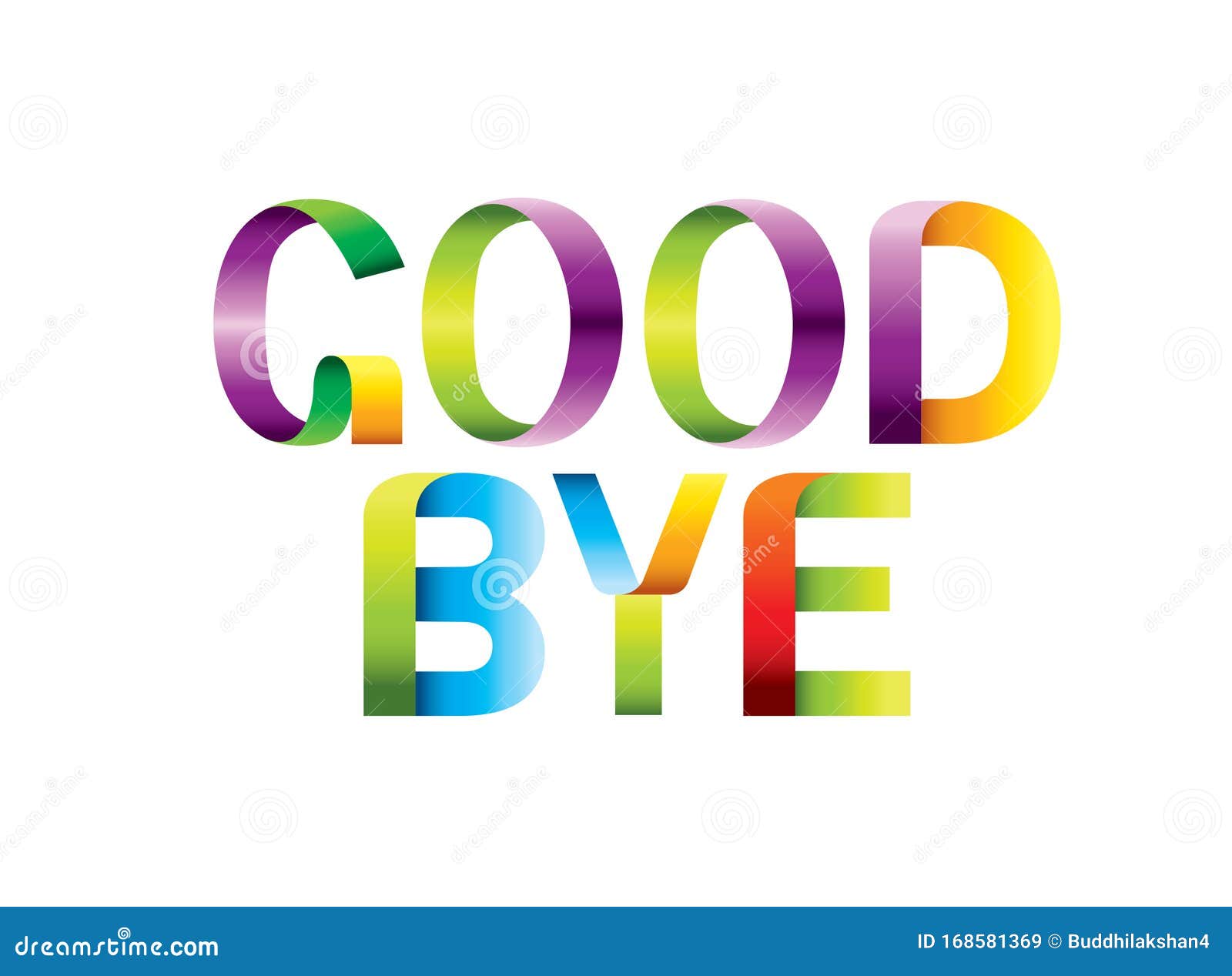 Good Bye Colorful White Background Stock Vector - Illustration of ...