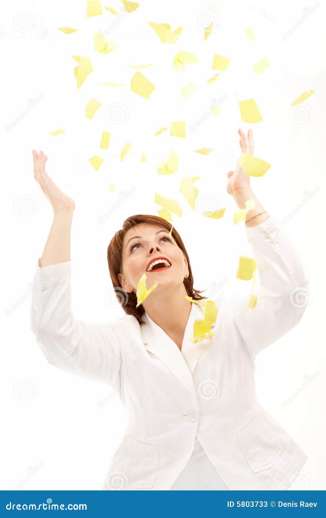 Good-bye paper work! stock image. Image of cute, face - 5803733