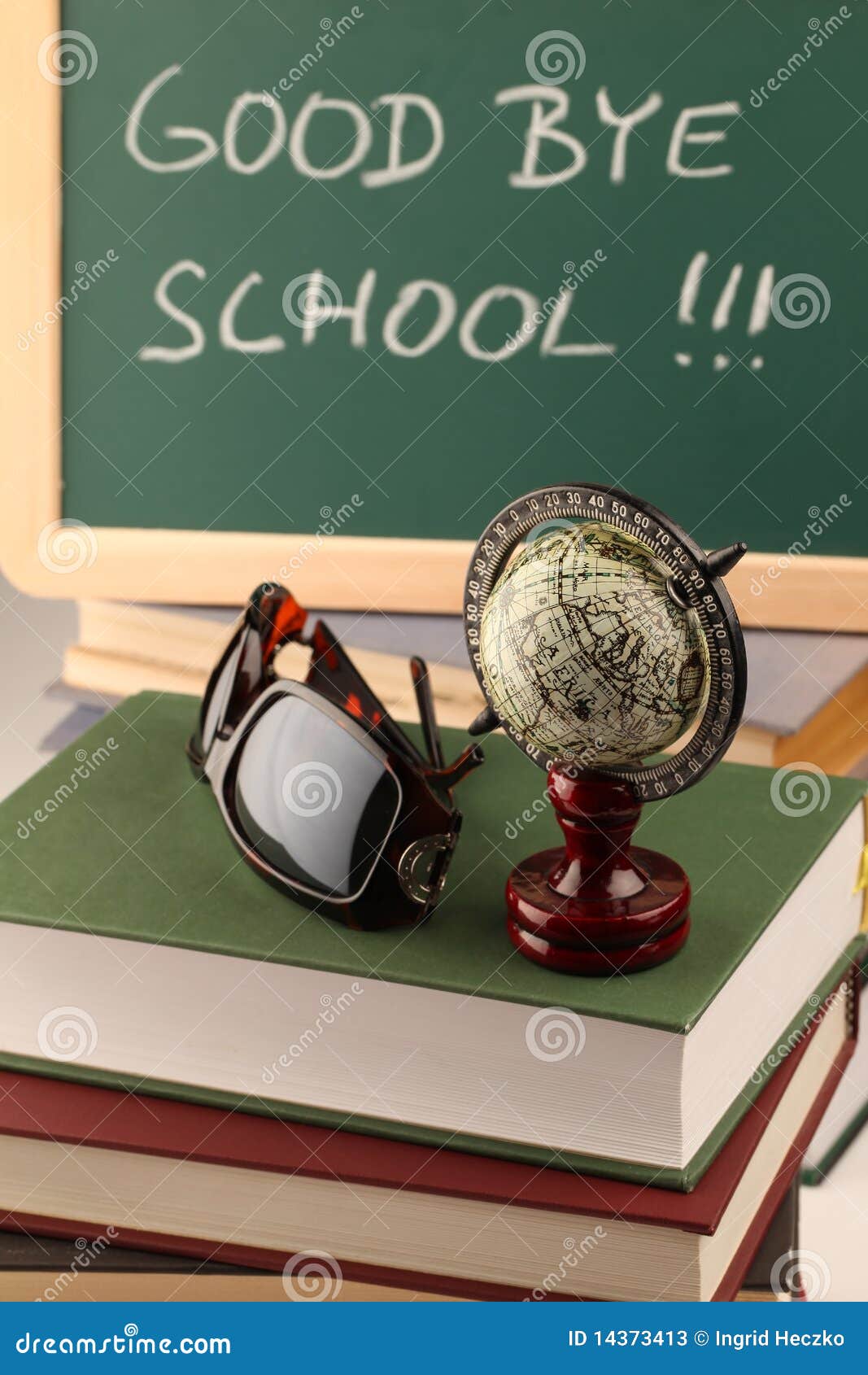 Good bye school stock image. Image of book, text, chalk - 14373413