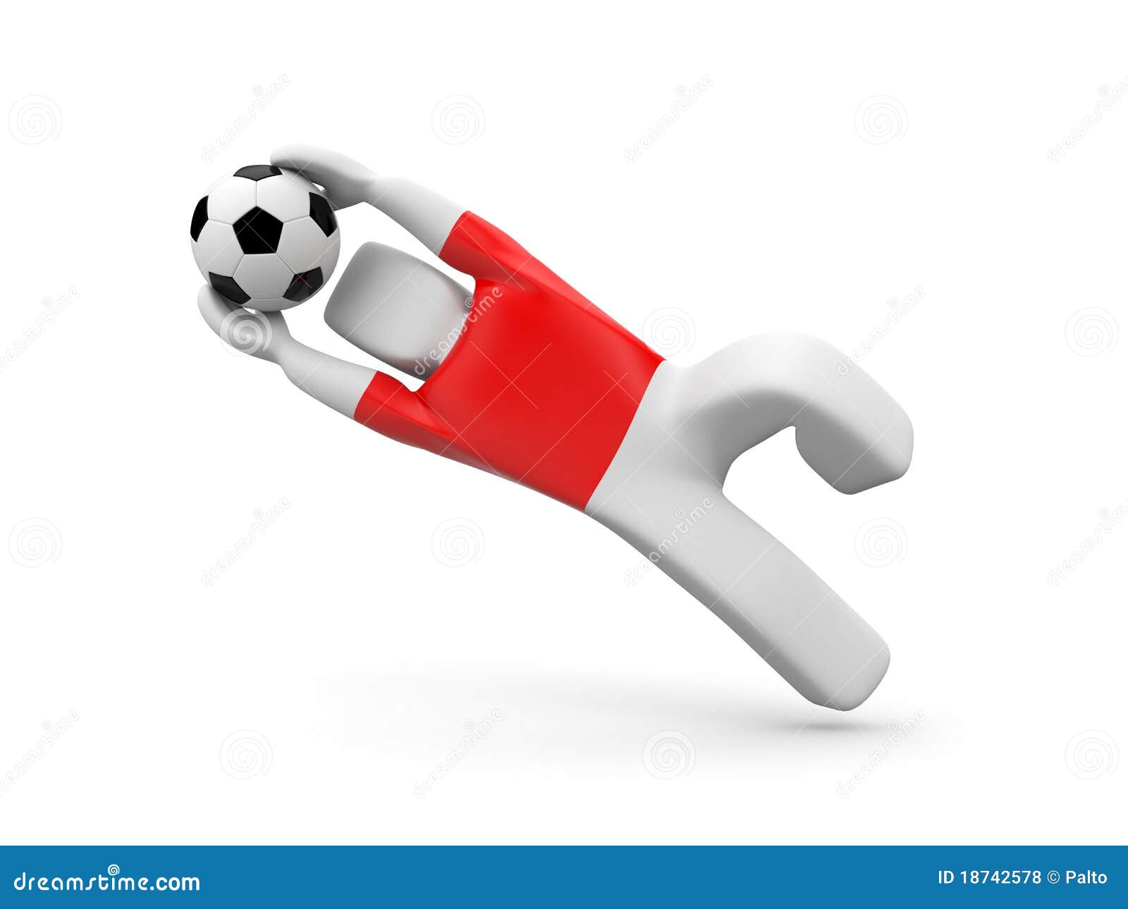 Good catch stock illustration. Illustration of ball, goalie - 18742578