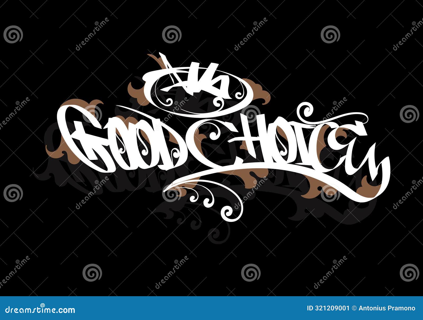 GOOD CHOICE Graffiti Tag Style Design Stock Vector - Illustration of ...
