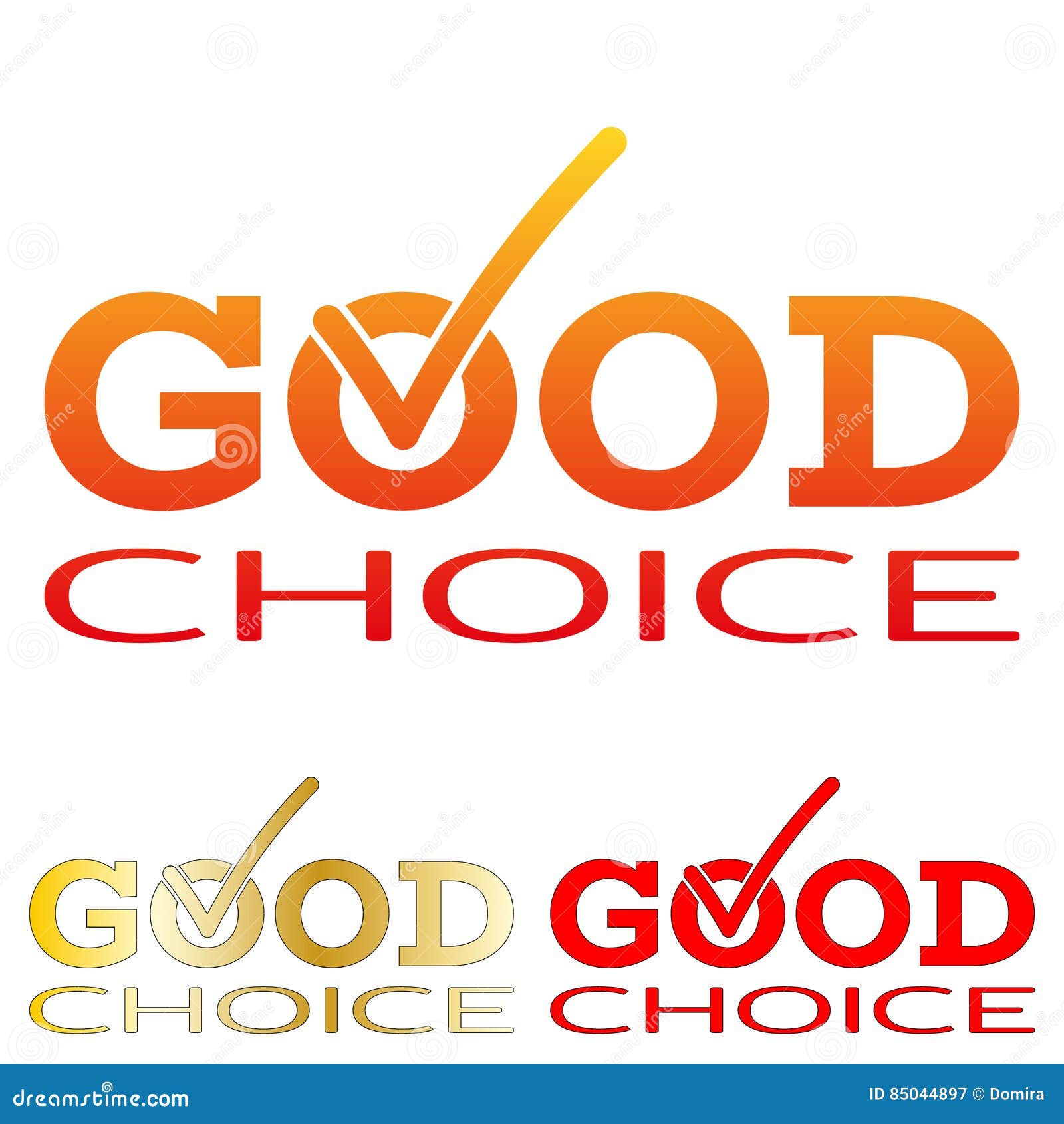 Good Choice Icon with Hook, V Inside Logo. Advice Word and Tick Stock ...