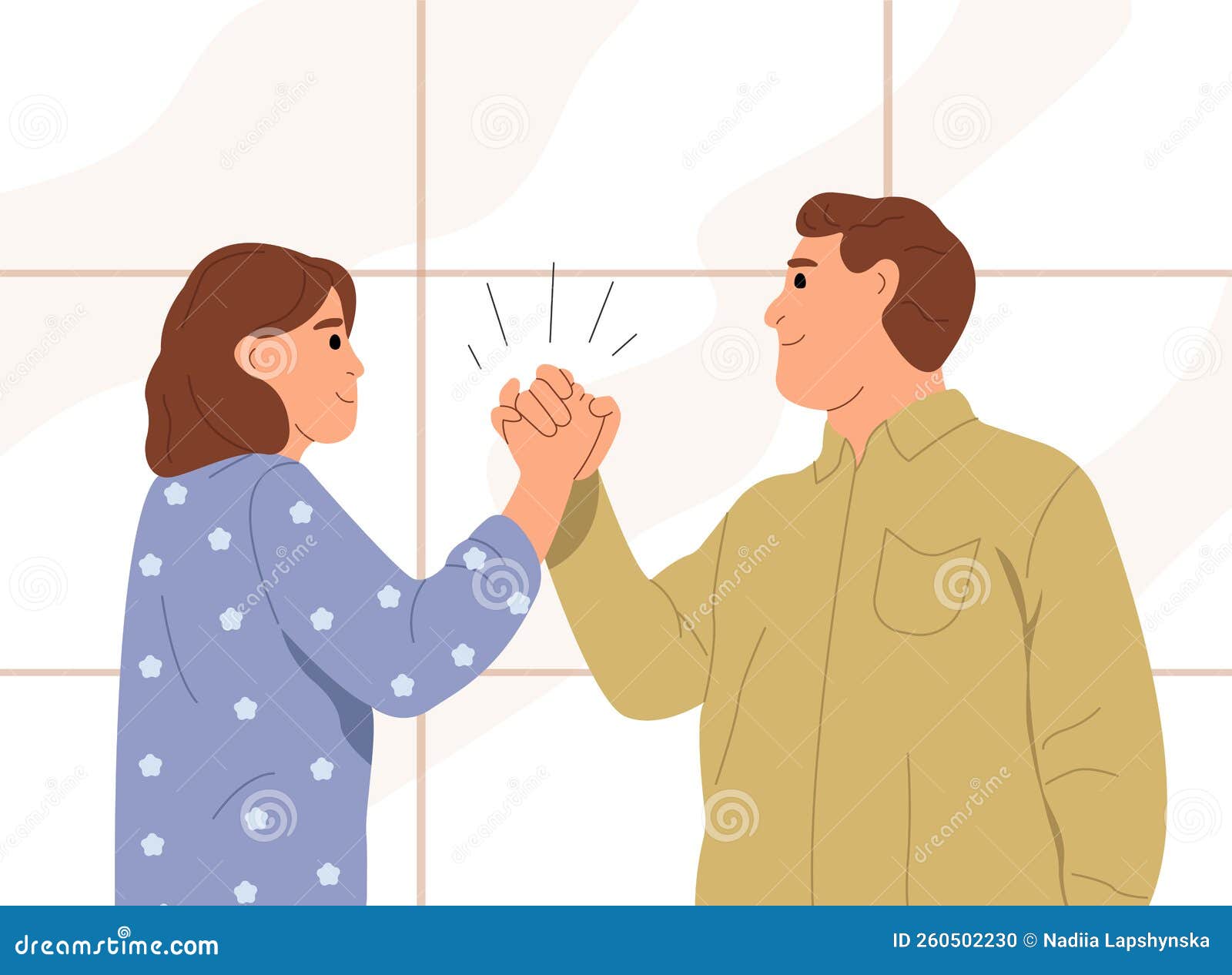 Good Communication between Business Partners. Flat Vector Illustration ...