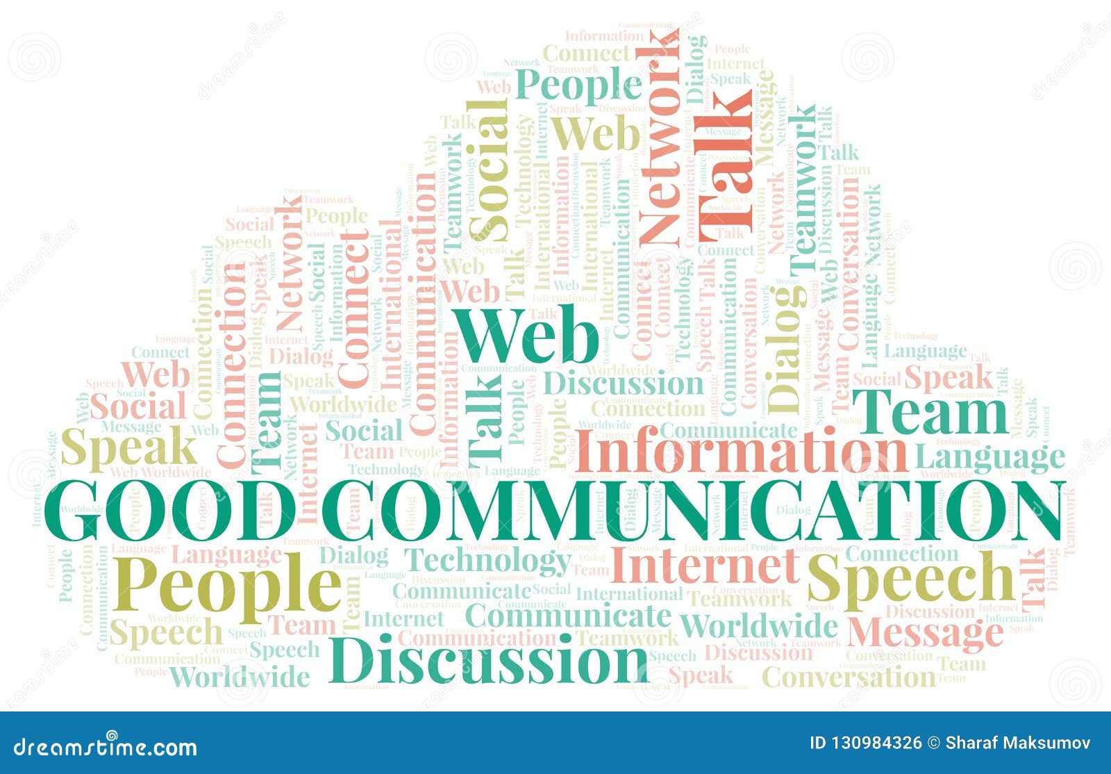 Good Communication Word Cloud. Stock Illustration - Illustration of ...