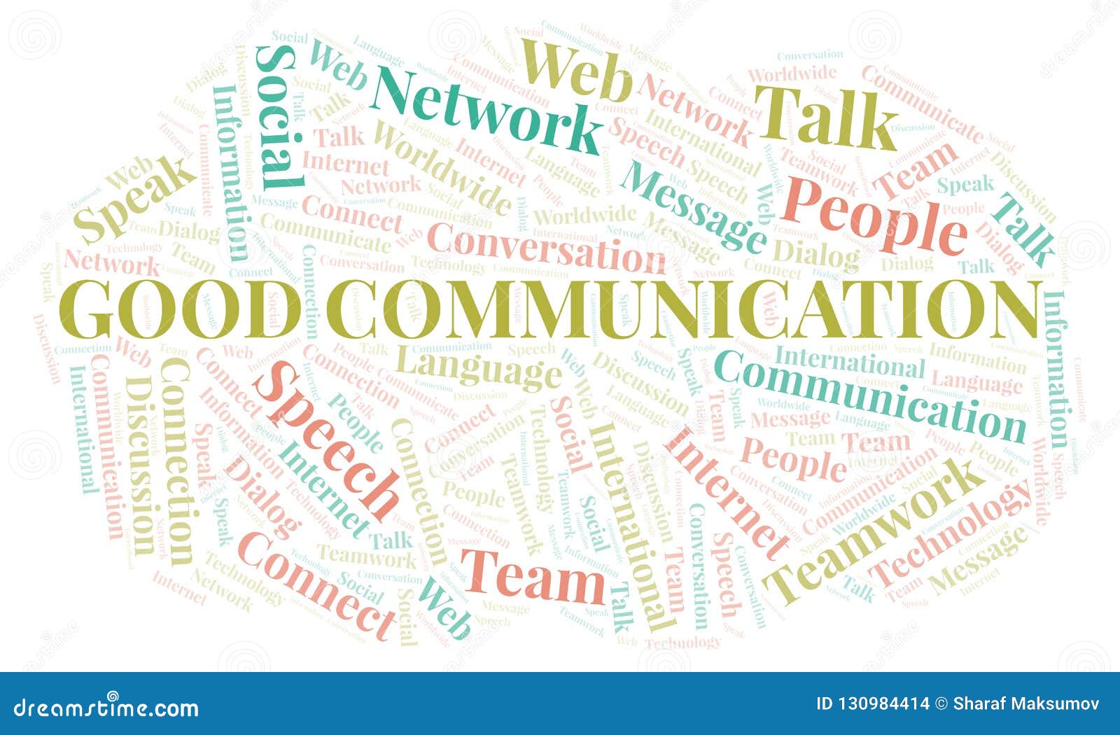 Good Communication Word Cloud. Stock Illustration - Illustration of ...