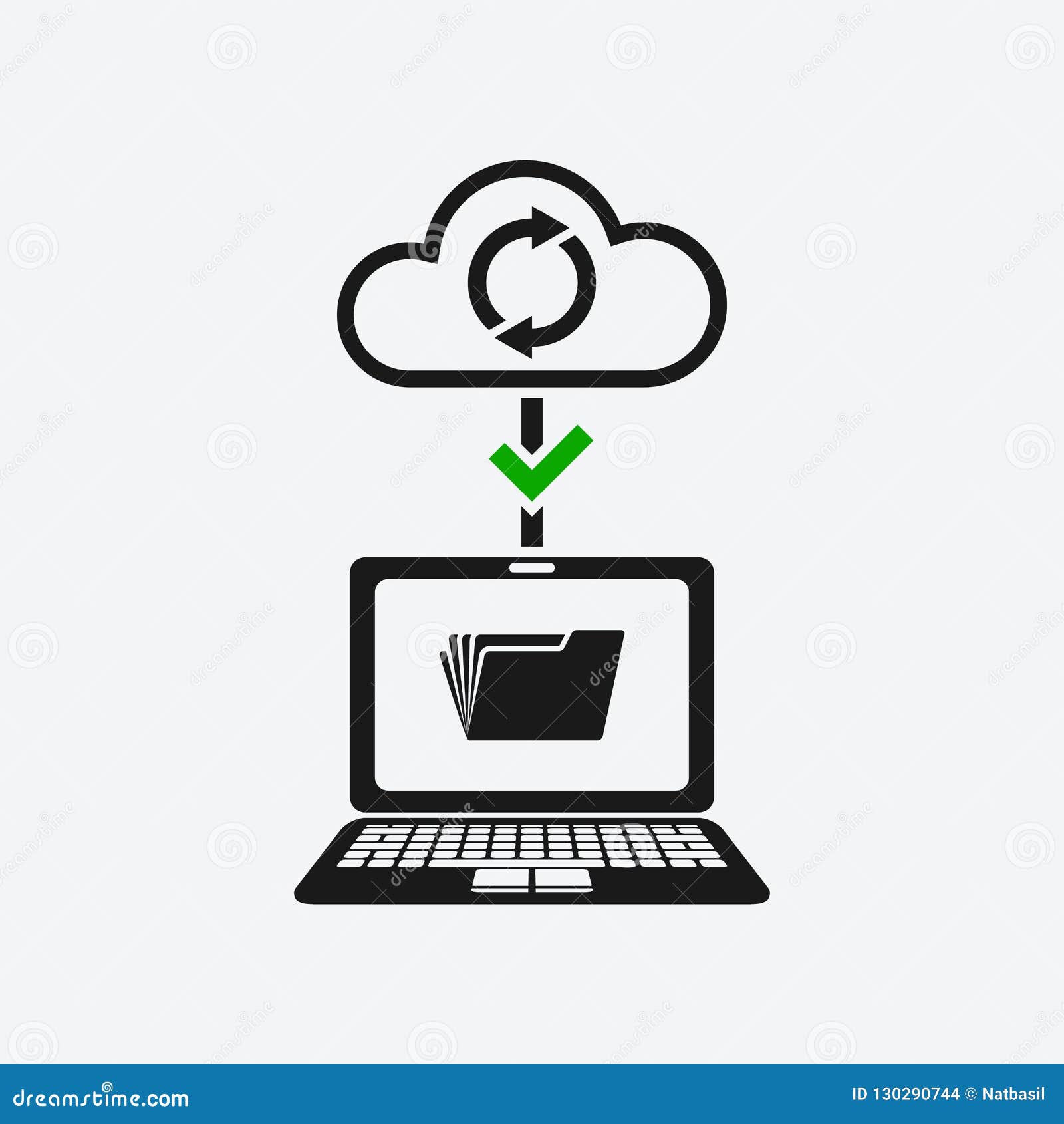Good Connection with Cloud Storages. Sync Data Stock Vector ...