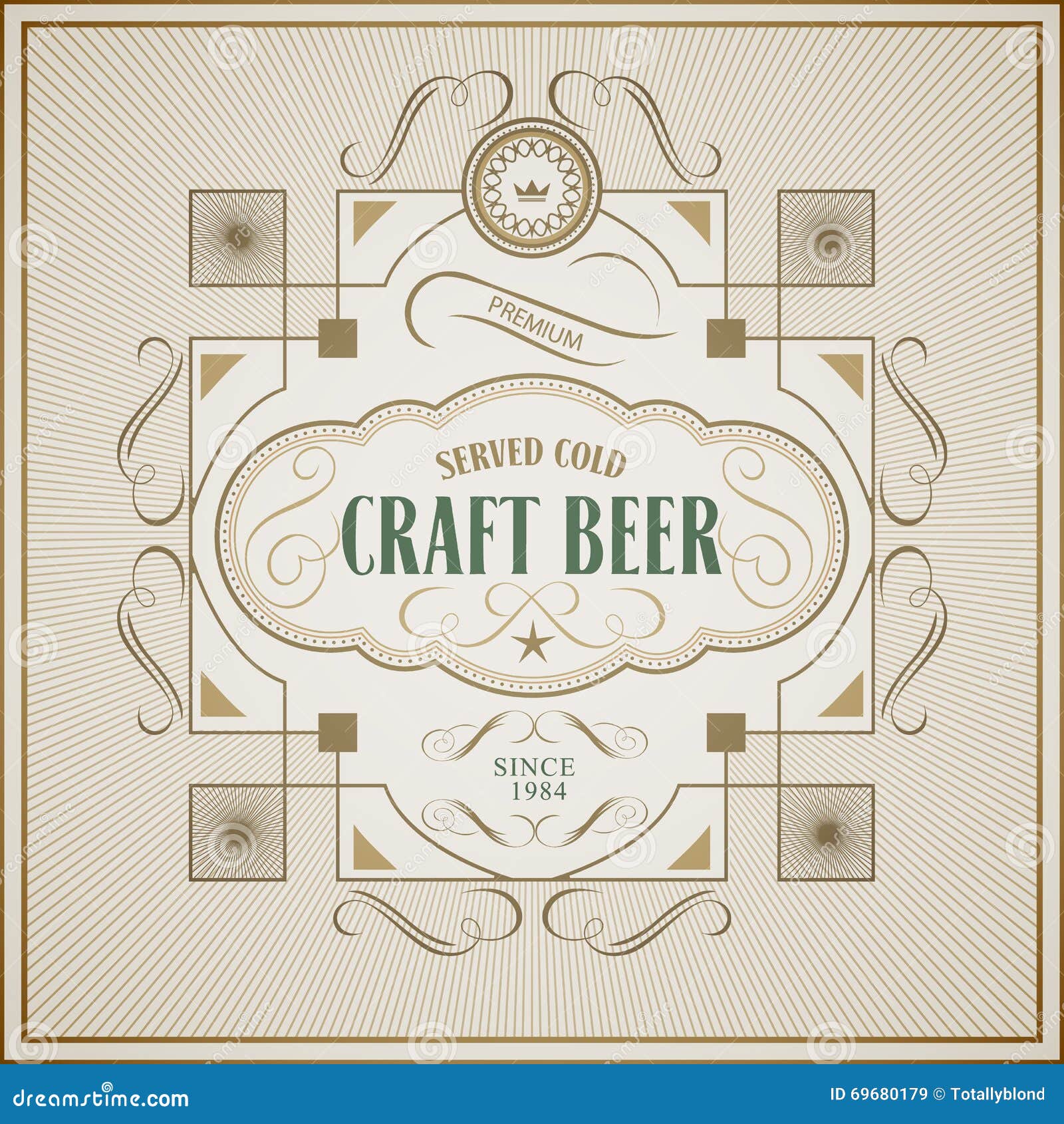 Good Craft Beer Brewery Vintage Label Stock Vector - Illustration of ...