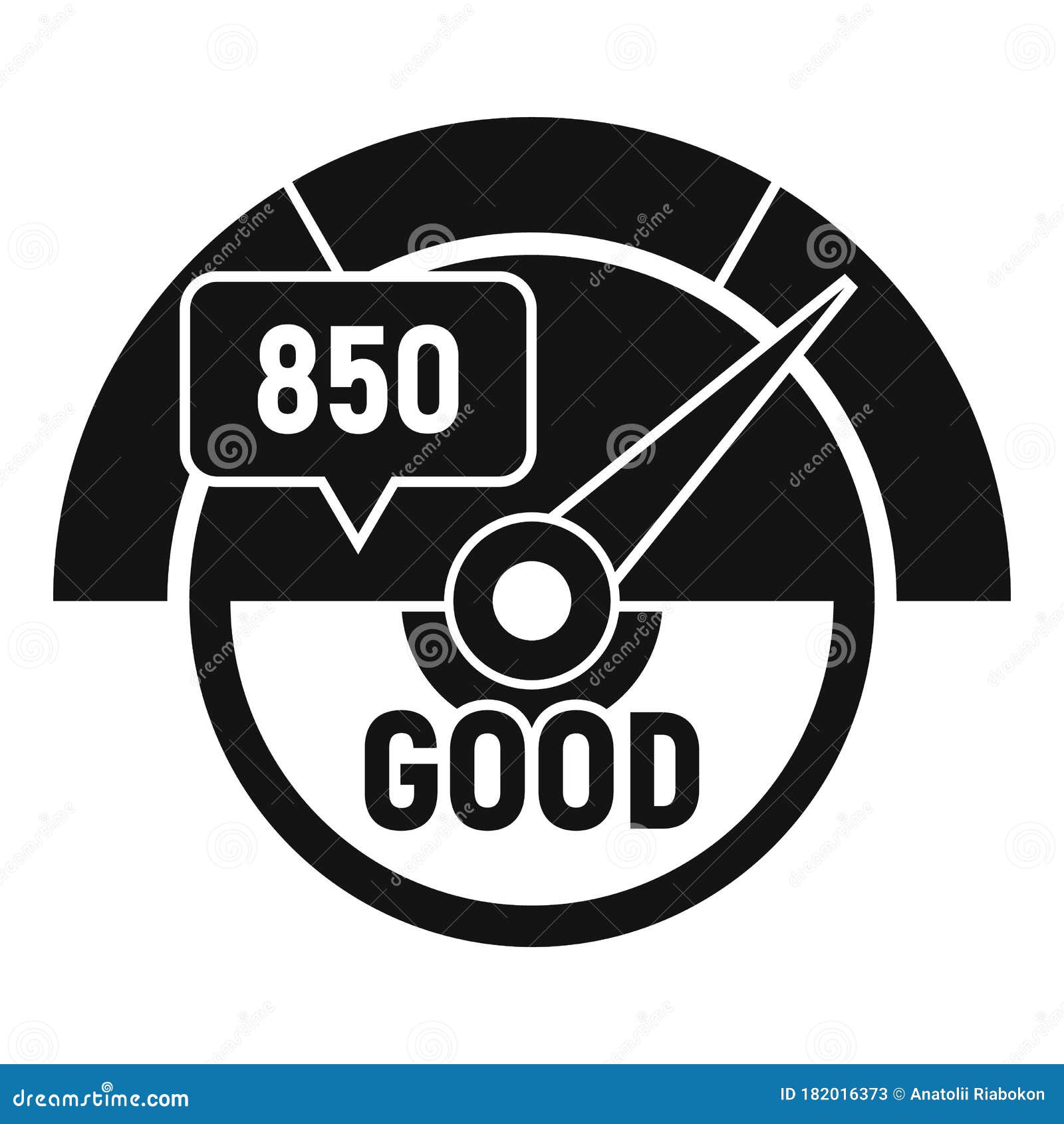 Good Credit Score Icon, Simple Style Stock Vector - Illustration of ...