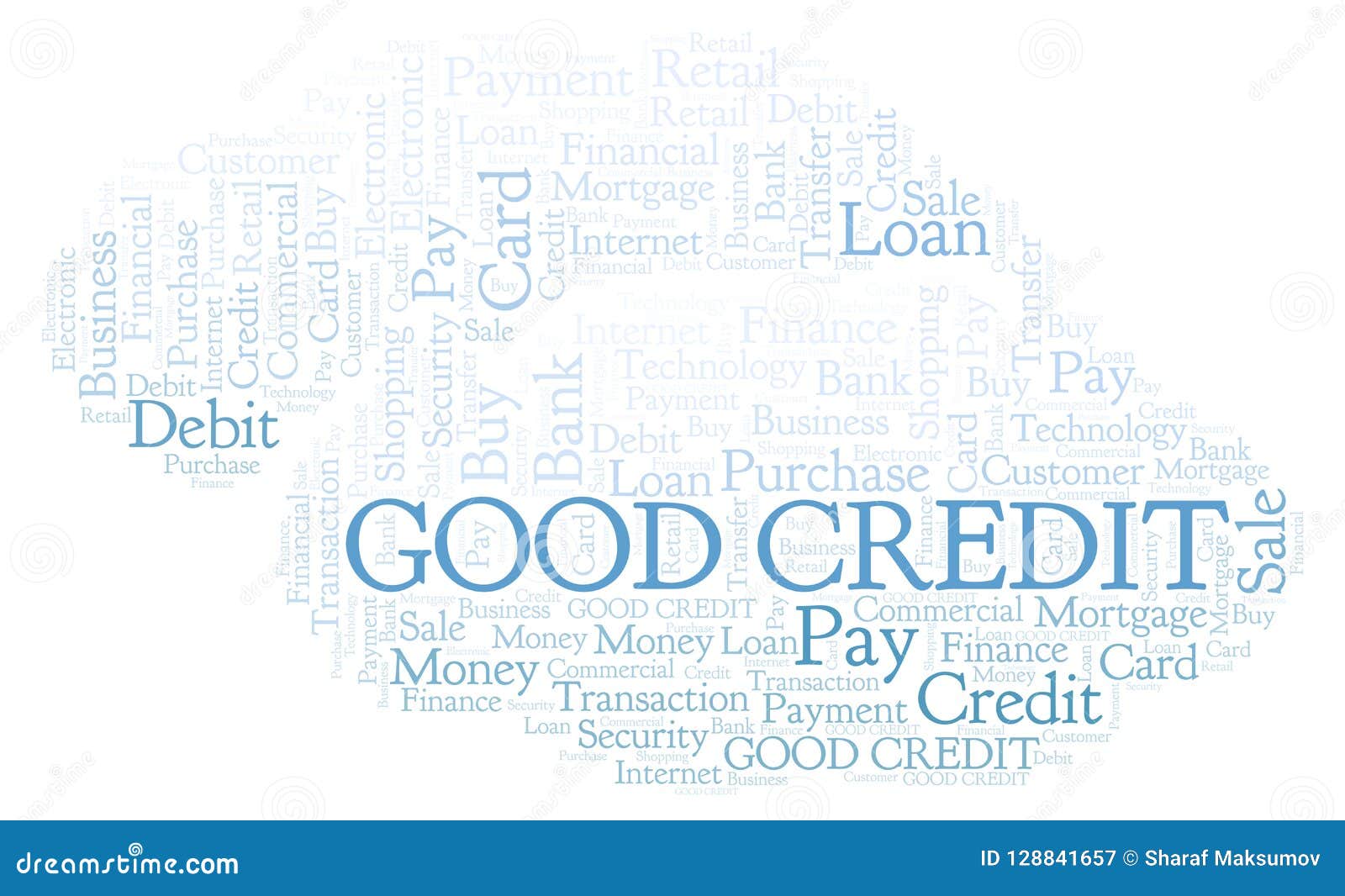 Good Credit word cloud. stock illustration. Illustration of tagcloud ...