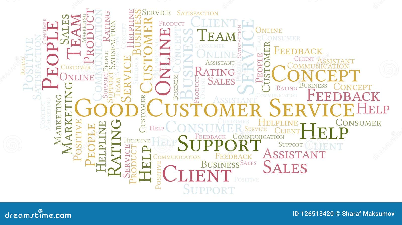 Good Customer Service Word Cloud. Stock Illustration - Illustration of ...