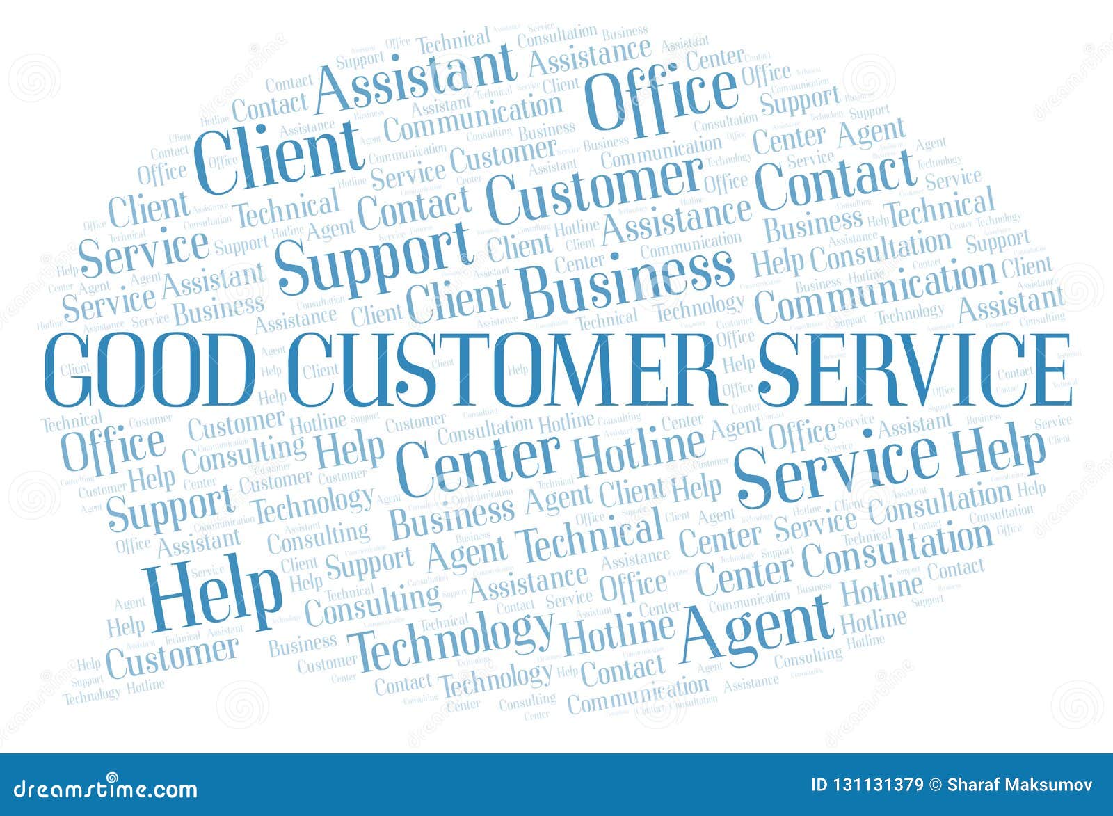 Good Customer Service Word Cloud. Stock Illustration - Illustration of ...