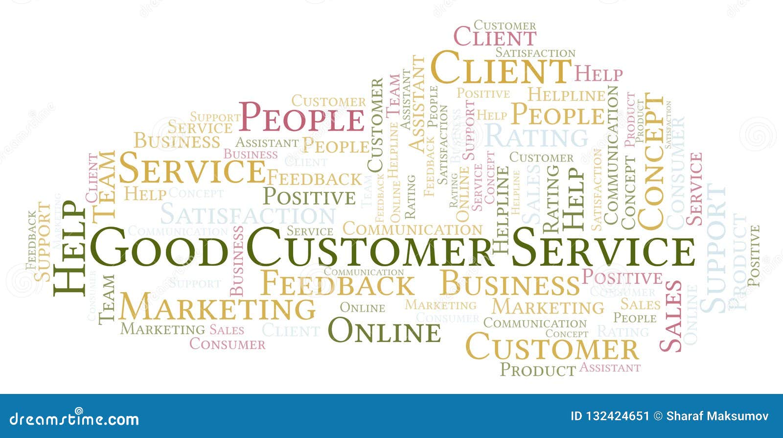 Good Customer Service Word Cloud Stock Illustration - Illustration of ...