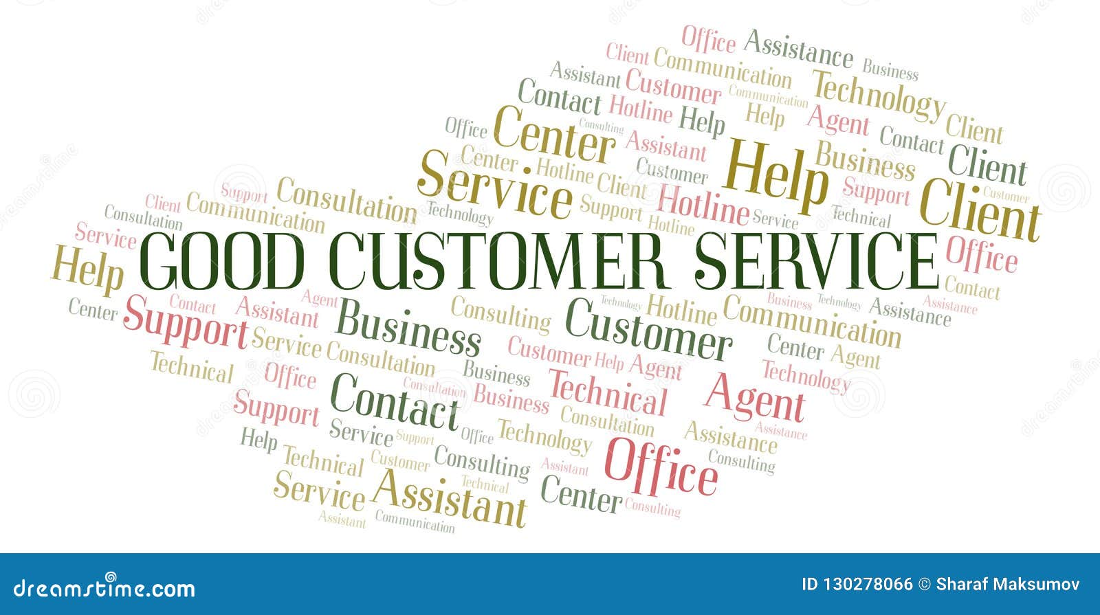Good Customer Service Word Cloud. Stock Illustration - Illustration of ...