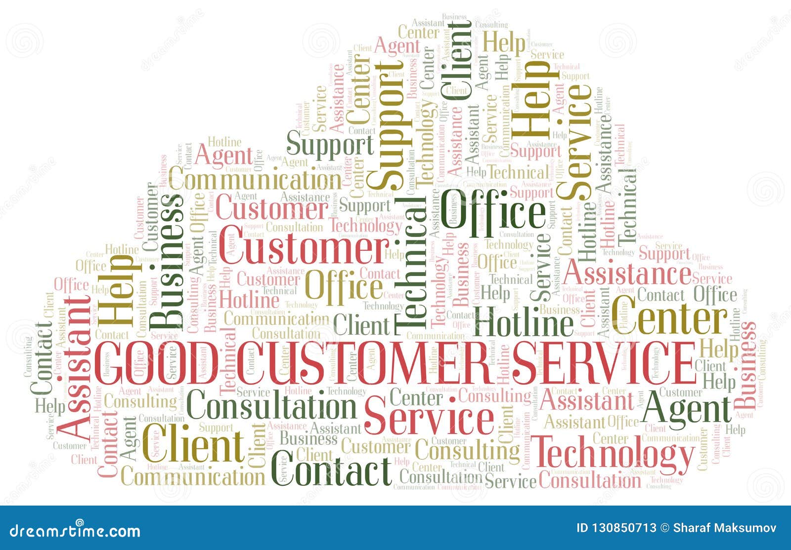 Good Customer Service Word Cloud. Stock Illustration - Illustration of ...