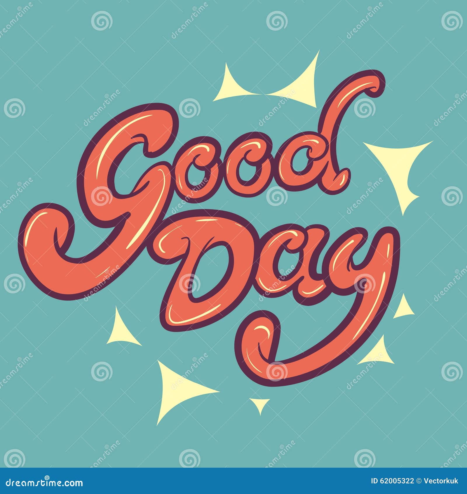 Good day lettering stock illustration. Illustration of black - 62005322