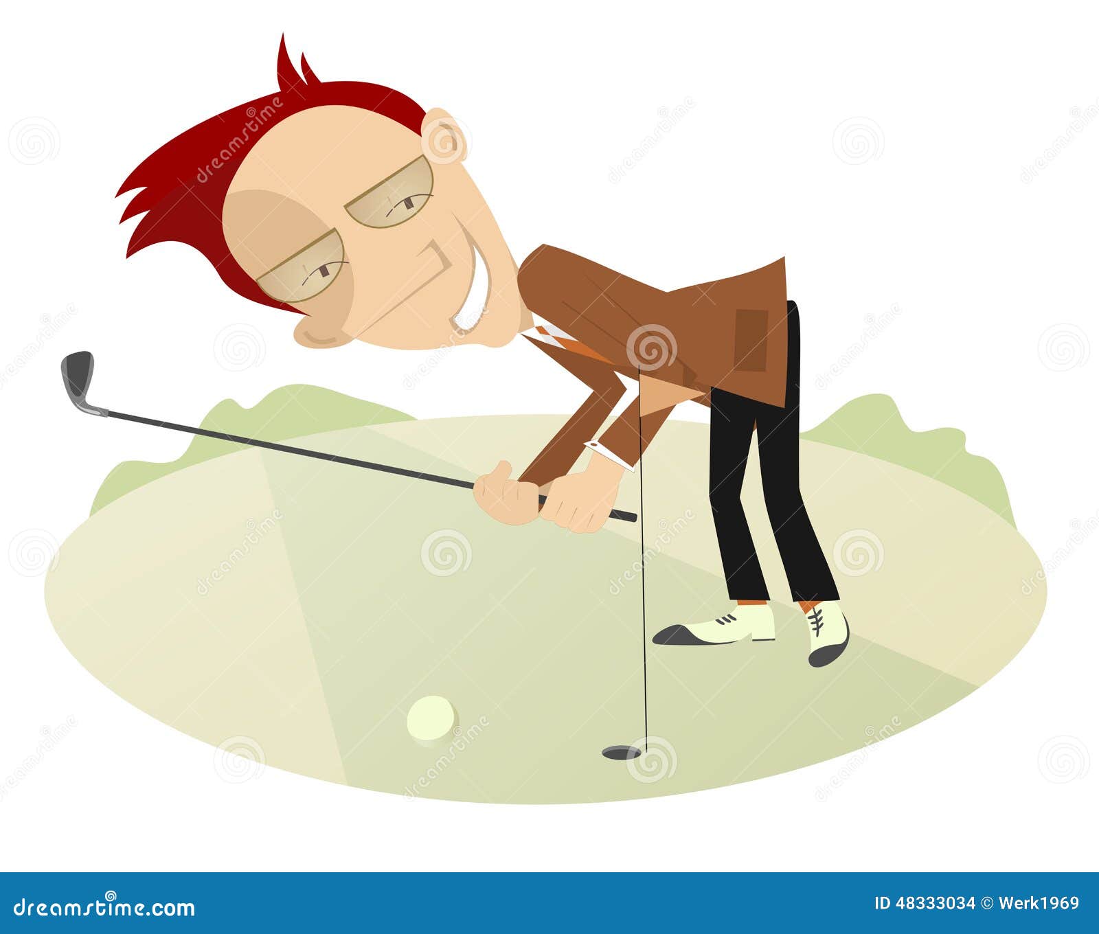 Good day for playing golf stock vector. Illustration of vector - 48333034