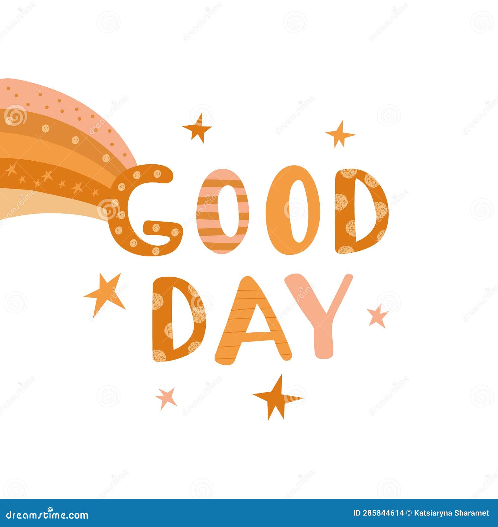 Good Day. Vector Colorful Lettering Illustration Stock Illustration ...