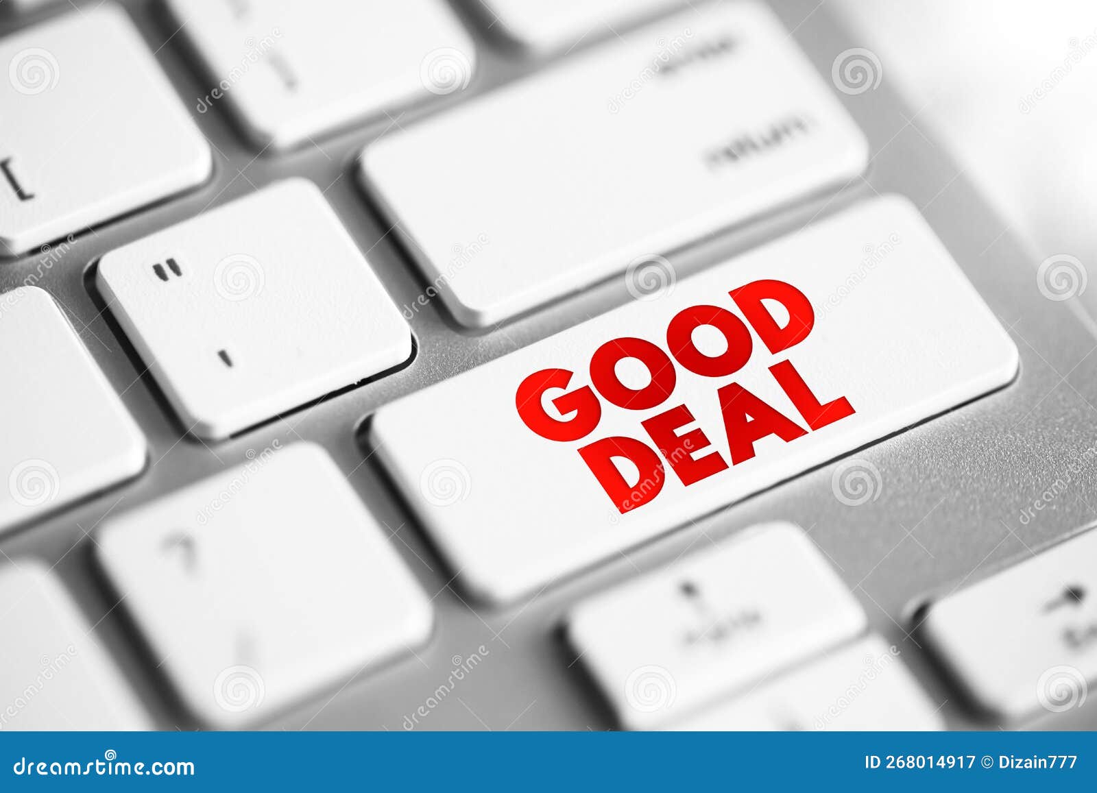 Good Deal Text Concept Button on Keyboard for Presentations and Reports ...