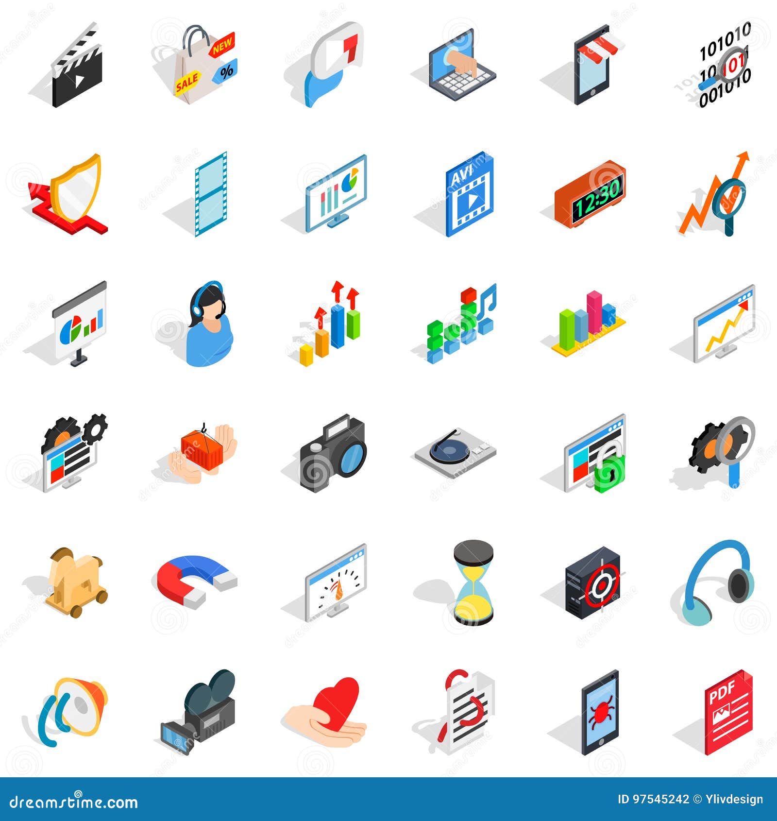 Good Design Icons Set, Isometric Style Stock Vector - Illustration of ...