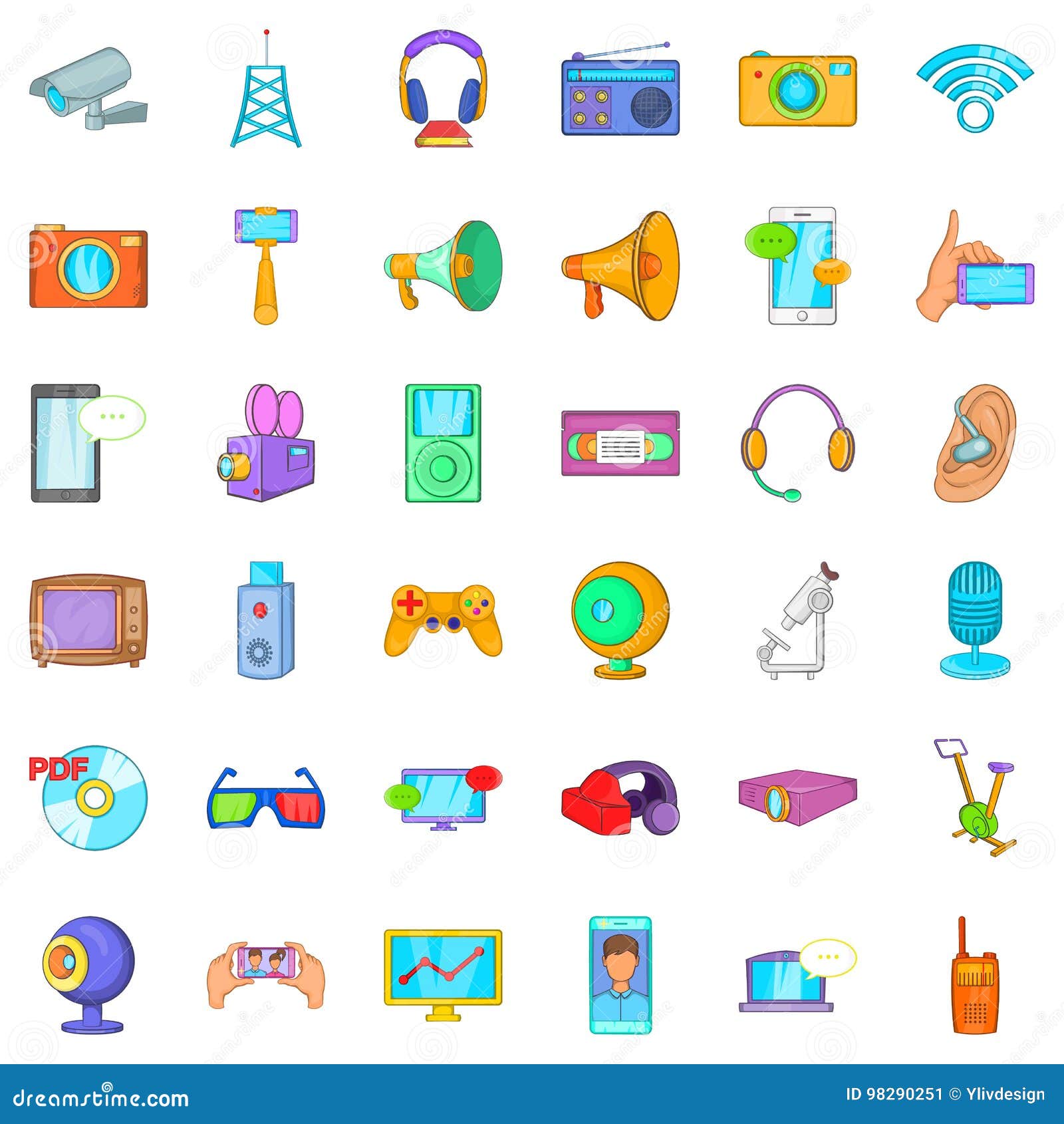 Good Device Icons Set, Cartoon Style Stock Vector - Illustration of ...