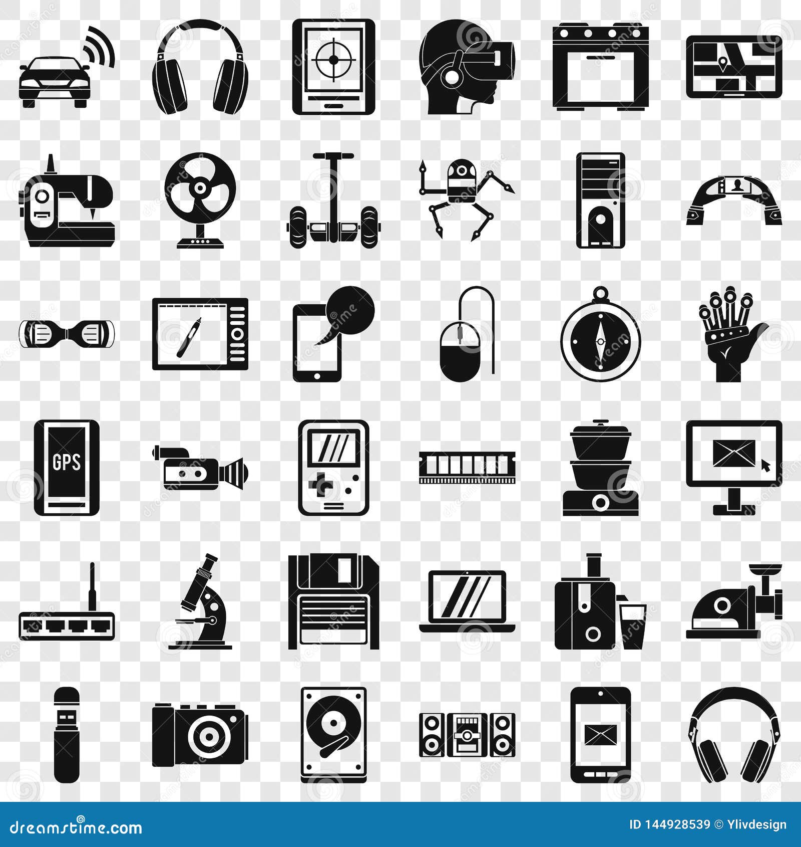 Good Device Icons Set, Simple Style Stock Vector - Illustration of ...