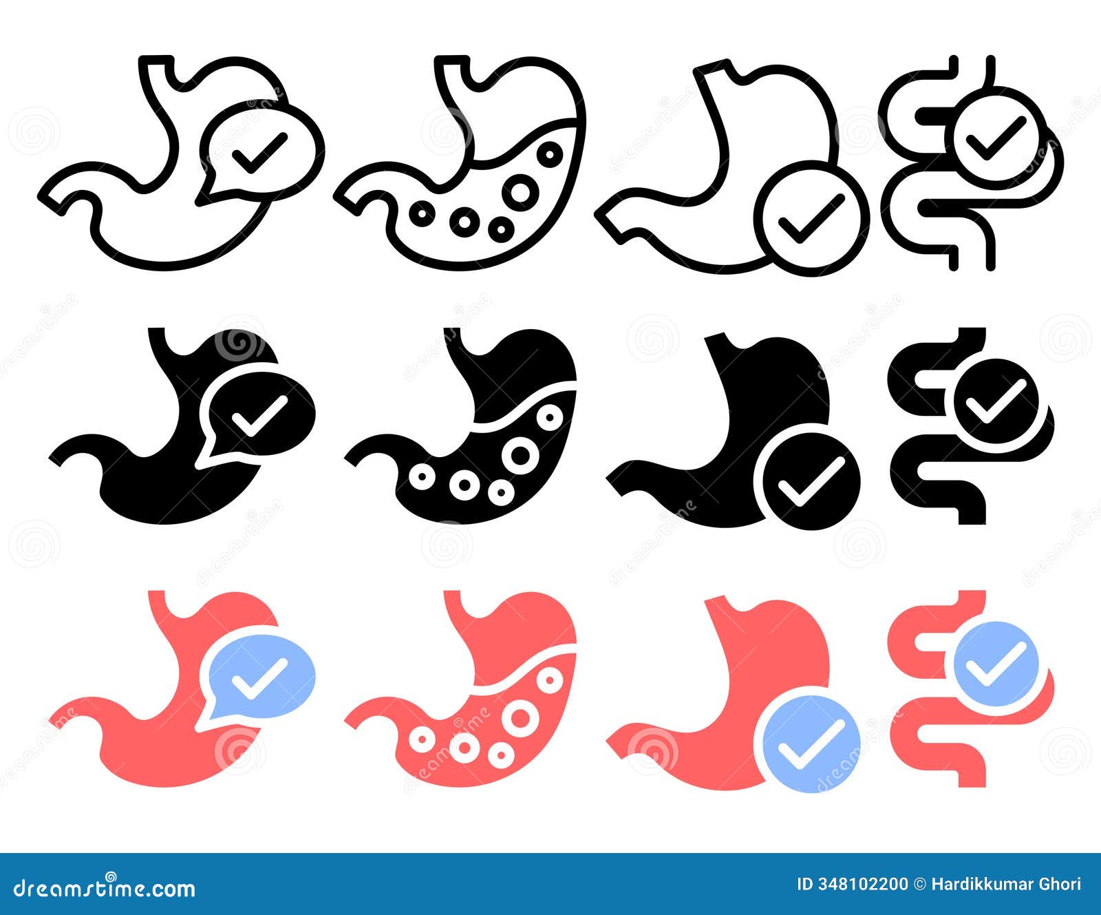Good digestion icon vector stock illustration. Illustration of abstract ...