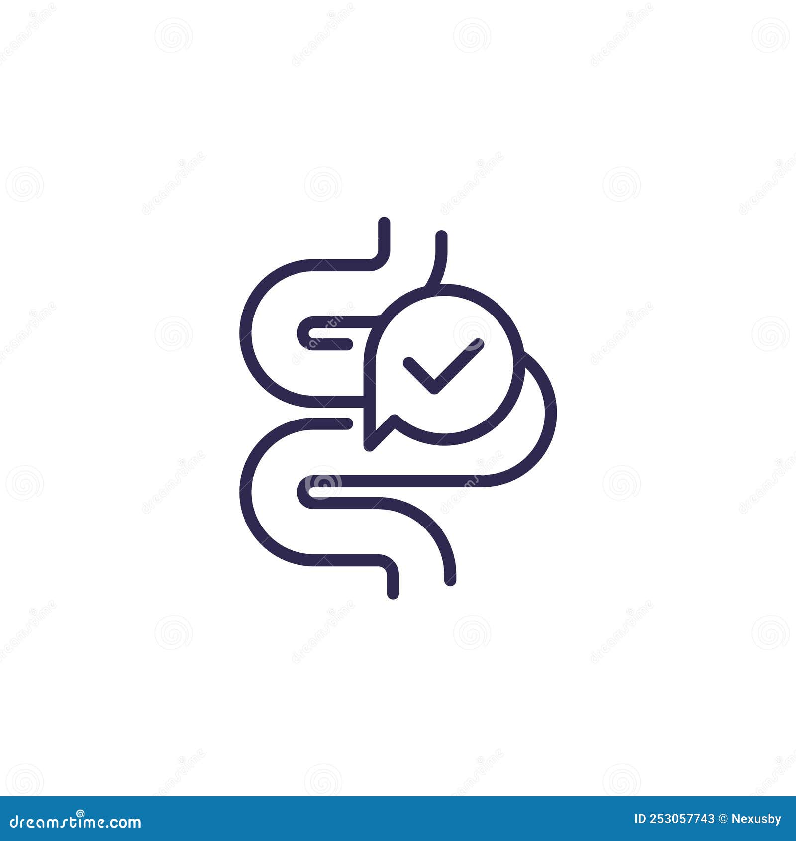 Digestion Line Icon. Vector Symbol In Trendy Flat Style On White. Digestion Sing For Design ...
