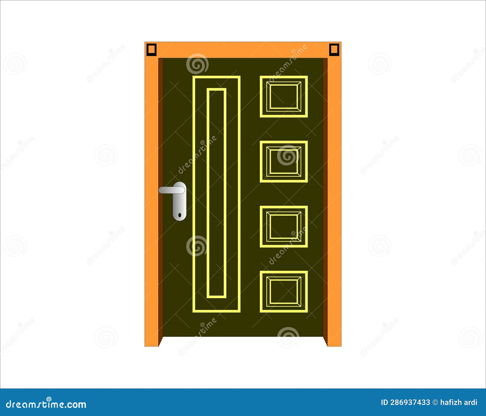 Good Door Design Vector Illustration Stock Illustration - Illustration ...